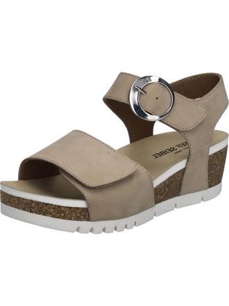 Josef Seibel Damen Keilsandalen Quinn 16, Frauen Sandalen,Weite G (Normal),flach,Sommerschuhe,Freizeitschuhe,offene Schuhe,beige,38 EU