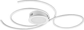 Trio Leuchten LED Deckenleuchte Jive 623419231, Metall Weiß matt, inkl. 48 Watt LED, Fernbedienung, Dimmer, Farbwechsel, Nachtlicht