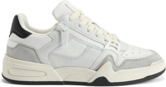 Giuseppe Zanotti Homme, Chaussures, Blanc, Taille: 45 EU Double Zip Low Baskets