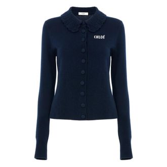 Chlo&eacute; Fit Cardigan - - Knitwear - Damen - Blau - M