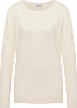 Cecil Rundhals-Strickware - - Knitwear - Damen - Beige - M