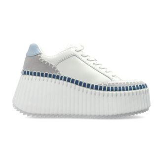 Chlo&eacute; Femme, Chaussures, Blanc, Taille: 37 EU Baskets &agrave; plateforme