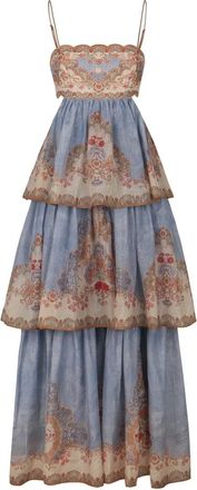 Zimmermann Femme, Robes, Multicolore, Taille: 40 FR Daylight Tiered Maxi Dress