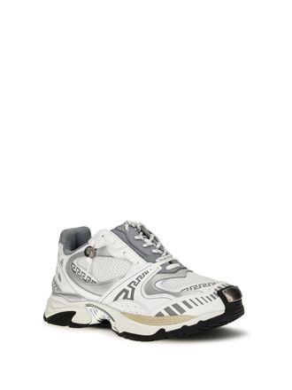 Versace Mens Icaro Sneakers Fabric, Mesh And Leather 6ed9k-White+silver+concrete-Palladium 82 82