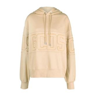 GCDS Brauner Logo Hoodie Sweatshirt Casual Stil - - Sweatshirts & Hoodies - Damen - Braun - S
