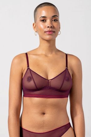 Understatement Damen vegan Mesh Balconette Kirsche & Koralle