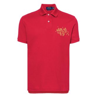 Polo Ralph Lauren L&auml;ssiges Kurzarm-Poloshirt - - Tops - Herren - Rot - 2XL