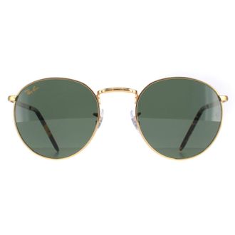 Ray-Ban Rund Unisex Gold Grün RB3637 Neu Rund
