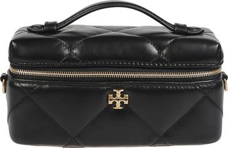 Tory Burch Femme, Sacs, Noir, Taille: ONE Size Kira Diamond Quilt Charm Vanity Case Est-Ouest