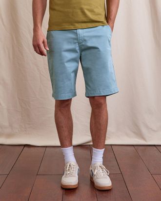 Faguo Bermuda bleu gris&eacute; coton