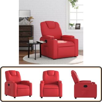 vidaXL Relaxsessel Rot Kunstleder - Komfortabler Sessel - Relaxsessel - Lounge Chair - Fernsehsessel - Lederlook