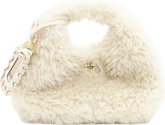 Ganni Femme, Sacs, Blanc, Taille: ONE Size Hobo Mini Alternative Fur