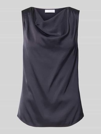 Comma Blusentop mit Wasserfall-Ausschnitt