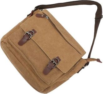 Soimiss Sac bandouli&egrave;re toile homme capacit&eacute; &eacute;lev&eacute;e avec fermeture &eacute;clair sac bandouli&egrave;re vintage toile pour usage quotidien l&eacute;ger et compact style d&eacute;contract