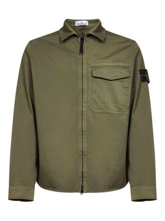 Stone Island chemise &agrave; logo - Vert