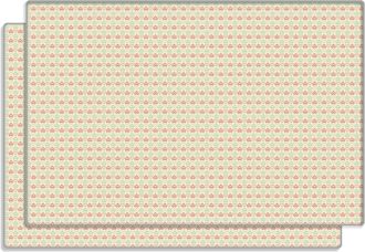 Wallario 2er Set Frühstücksbrettchen aus Glas, Glasunterlage, Glasbrettchen Muster Herzen in rot, gelb und grün, symmetrisch angeordent, Größe 30 x 20 cm, Sich