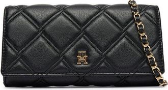 Tommy Hilfiger Handtasche Th Feminine Wallet On Chain AW0AW18795 Schwarz