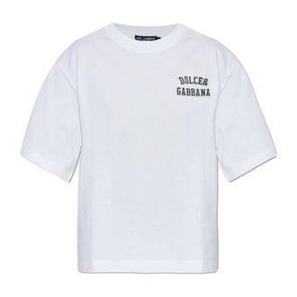 Dolce & Gabbana T-Shirt mit Logo - - Tops - Damen - Wei&szlig; - XS