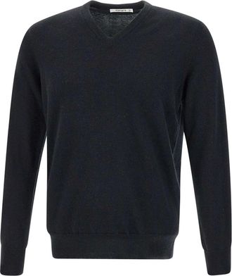 KANGRA Homme, Pulls, Noir, Taille: 3XL Pull en Laine M&eacute;rinos Noir Col en V