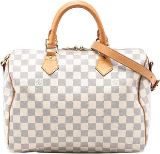 Louis Vuitton Hobo Bags - Damier Azur Speedy Bandouliere 30 - Gr. unisize - in Wei&szlig; - f&uuml;r Damen