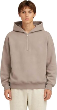 Fear of God Homme, Sweatshirts et sweats &agrave; capuche, Beige, Taille: XL Property Lounge Half Zip Sweat &agrave; capuche