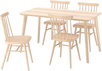IKEA LISABO / H&Ouml;GVED Tisch und 4 St&uuml;hle