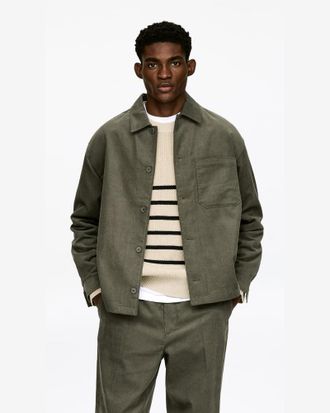 Arket Overshirt Aus Cord -Gr&uuml;n