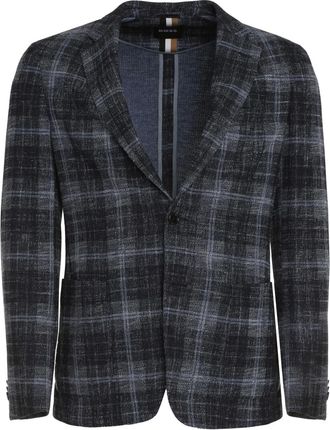 BOSS blazer &agrave; carreaux - Bleu