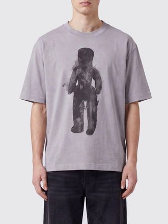Ziggy Chen Baumwoll-T-Shirt mit &uuml;berschnittenen Schultern und Grafikprint