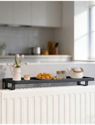 Generic Heizk&ouml;rperregal-Aufbewahrungsregal, &Uuml;berheizk&ouml;rper-Organizer ohne Bohren, schwebendes Regal for Handt&uuml;cher, Pflanzen und Dekorationen, Wohnzimmer, Sch