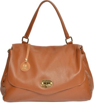Anna Luchini Braun Rindsledertasche