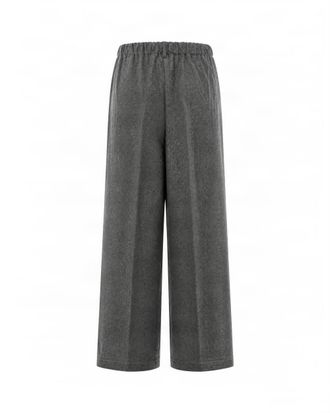 Fabiana Filippi Wide-Leg Virgin Wool Trousers - Gray