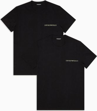Emporio Armani Man Core Logoband 2-Pack Crewneck T-Shirt Schwarz L, schwarz/schwarz, L