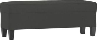 vidaXL Sitzbank Dunkelgrau 100x35x41 cm Mikrofasergewebe vidaXL
