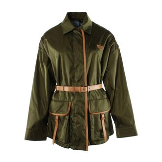 Prada Leichte Re-Nylon Jacke - - Jackets - Damen - Gr&uuml;n - M