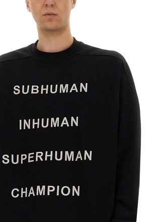 Rick Owens Cotton Sweatshirt - Black