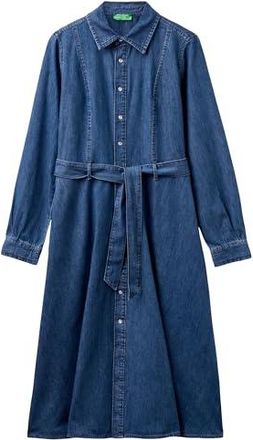 Benetton Robe 4rzkdv07a, Denim 902, L Femme