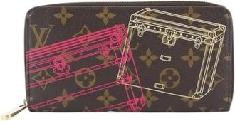 Louis Vuitton unisex, Pre-owned, Brun, Taille: ONE Size Portefeuille en toile Pre-owned