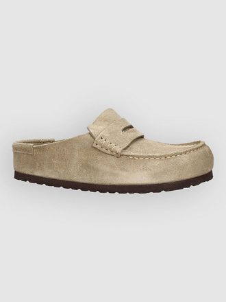 Birkenstock Naples Wrapped Suede Leather Sandales marron