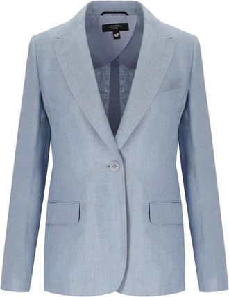 Max Mara Femme, Vestes, Bleu, Taille: 38 FR Nalut Veste Blazer Crois&eacute;e