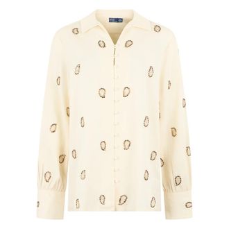 Polo Ralph Lauren Bluse mit Perlen - - Blouses & Shirts - Damen - Beige - S