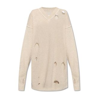 Maison Margiela Cut-out Pullover - - Knitwear - Damen - Beige - M