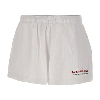 Sporty & Rich Femme, Shorts, Blanc, Taille: 40 FR Short Shorts