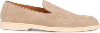 Doucal's Homme, Chaussures, Beige, Taille: 45 EU Mocassins Classiques en Daim Bout Rond