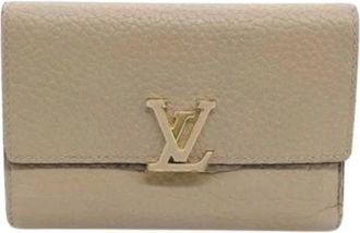 Louis Vuitton Pre-owned Capucines Compact Wallet - Femme - Pre-owned - Beige - Taille: ONE Size