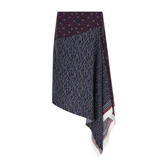 Ferragamo Jupe longueur genou - Femme - Jupes - Bleu - Taille: 36 FR