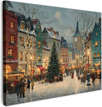 MuchoWow &copy; Weihnachtsdeko Leinwandbilder 40x30 cm Wall Art Decoration Bilder Weihnachtsgeschenke f&uuml;r die Wand Deko Canvas Painting Wanddekoration Wohnzimmer We