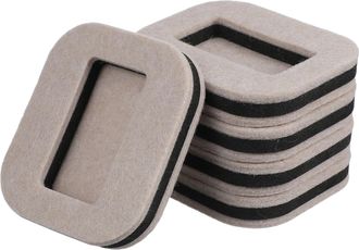 Lurrose 5 St&uuml;ck Filzgleiter f&uuml;r M&ouml;belrollen rutschfest mit Radhalterung Filz M&ouml;beluntersetzer in Khaki f&uuml;r Hartholz Fliesen Teppichboden Bodenschutz f&uuml;r Stuhl