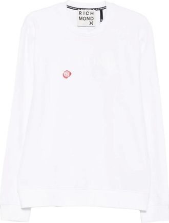 John Richmond Homme, Sweatshirts et sweats &agrave; capuche, Blanc, Taille: XL SweaT-shirt Ras du Cou Ferdi Thanem