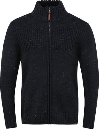 Indicode IDBergen Herren Strickjacke Cardigan Grobstrick mit Stehkragen, Gr&ouml;&szlig;e:L, Farbe:Black (999)